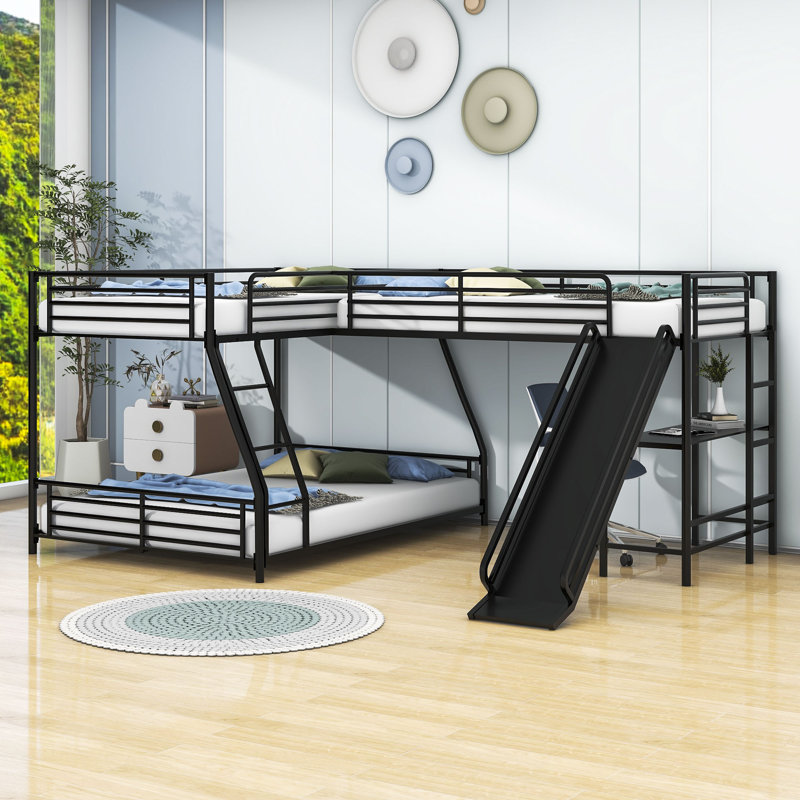 Isabelle & Max™ Calla Twin over Full L-Shaped Bunk Beds Bunk Bed by ...